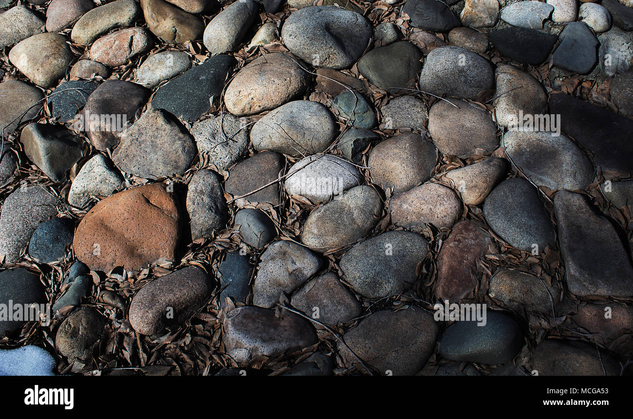 Cobblestone texture. Cobblestone background. Natural background. Old ...