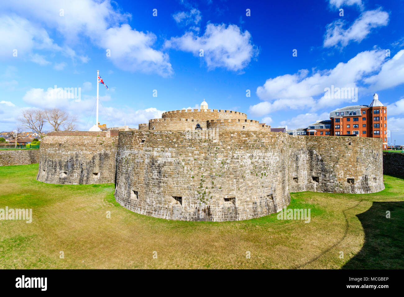 Deal Castle, one of the finest Tudor artillery castles in England. Dry ...