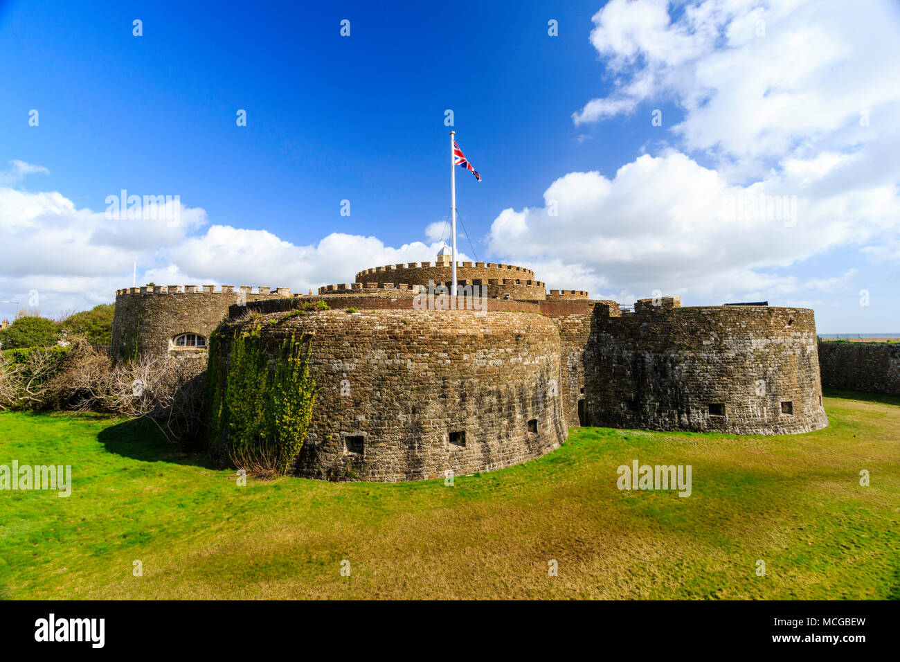 Deal Castle, one of the finest Tudor artillery castles in England. Dry ...