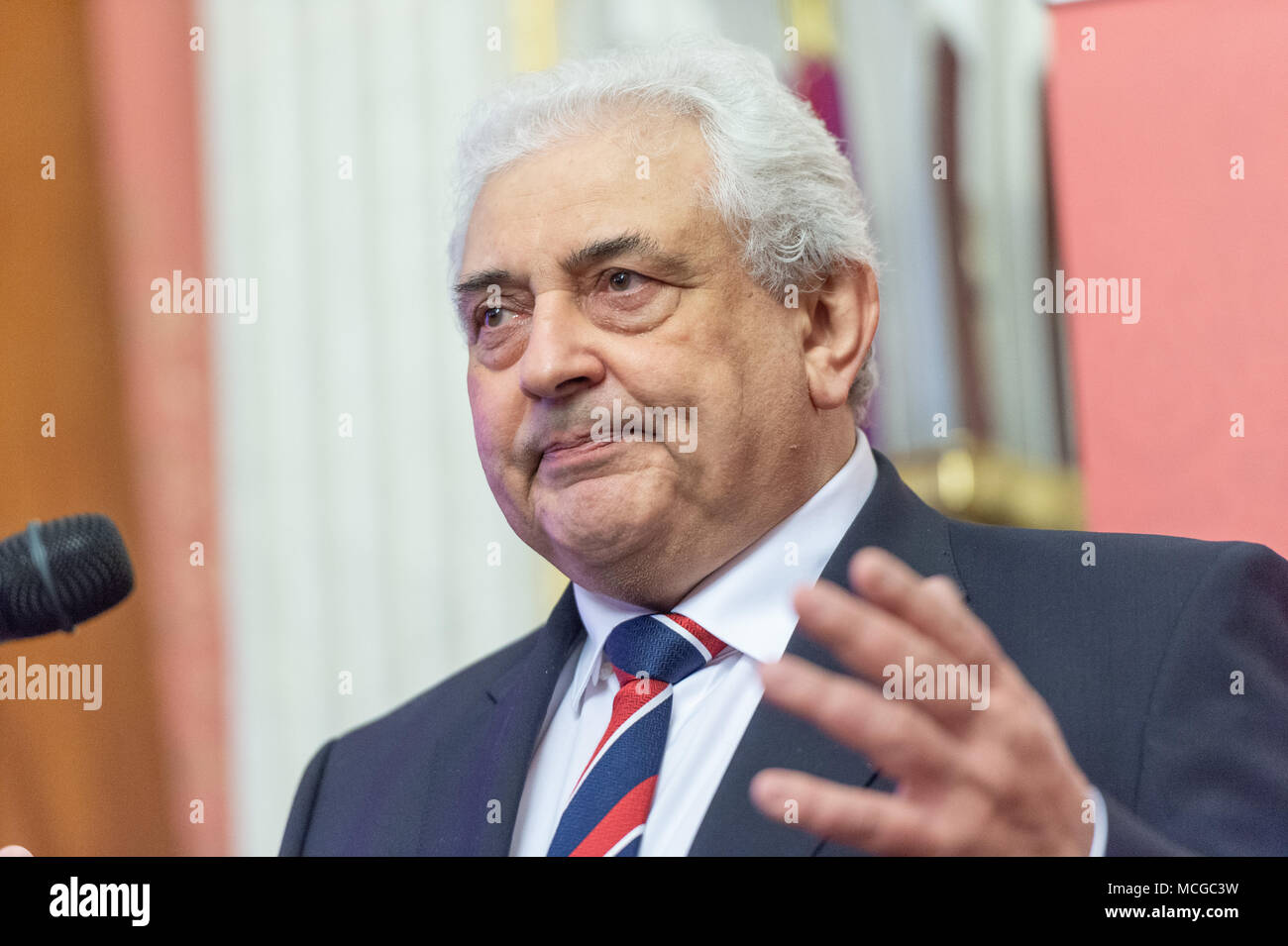 11 April 2018, Germany, Berlin: Russian ambassador to Germany Sergey ...