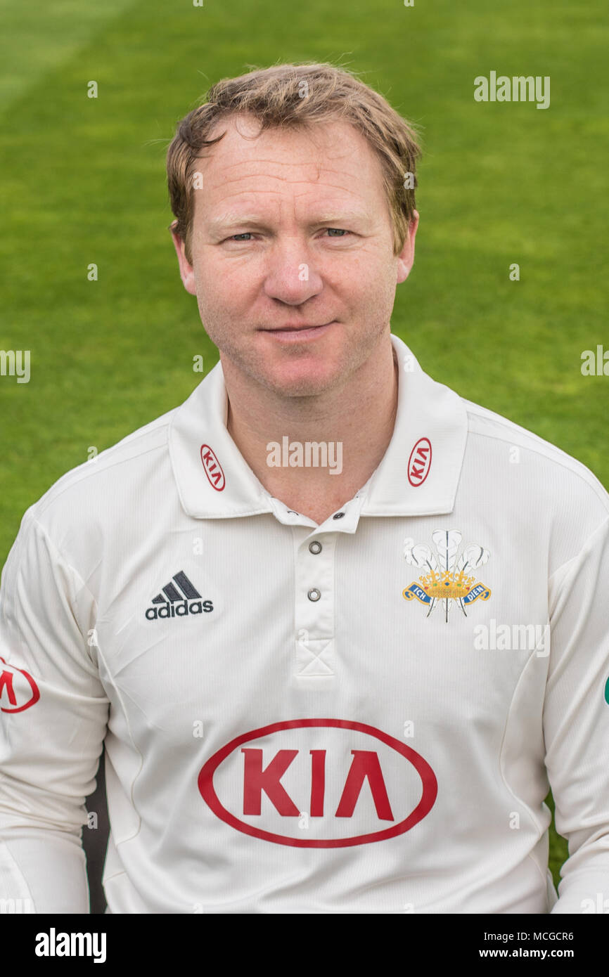 London, UK. 16th Apr, 2018. Gareth Batty of Surrey County Cricket Club ...