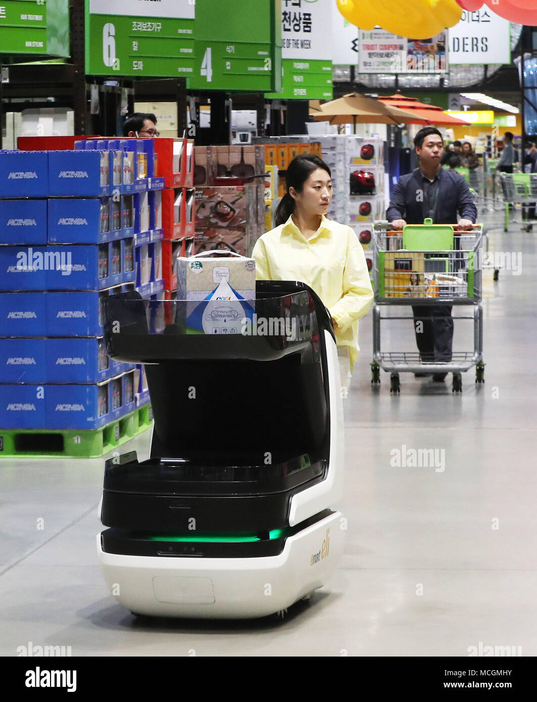 17th Apr, 2018. Self-driving carts Eli, the country's first autonomous ...