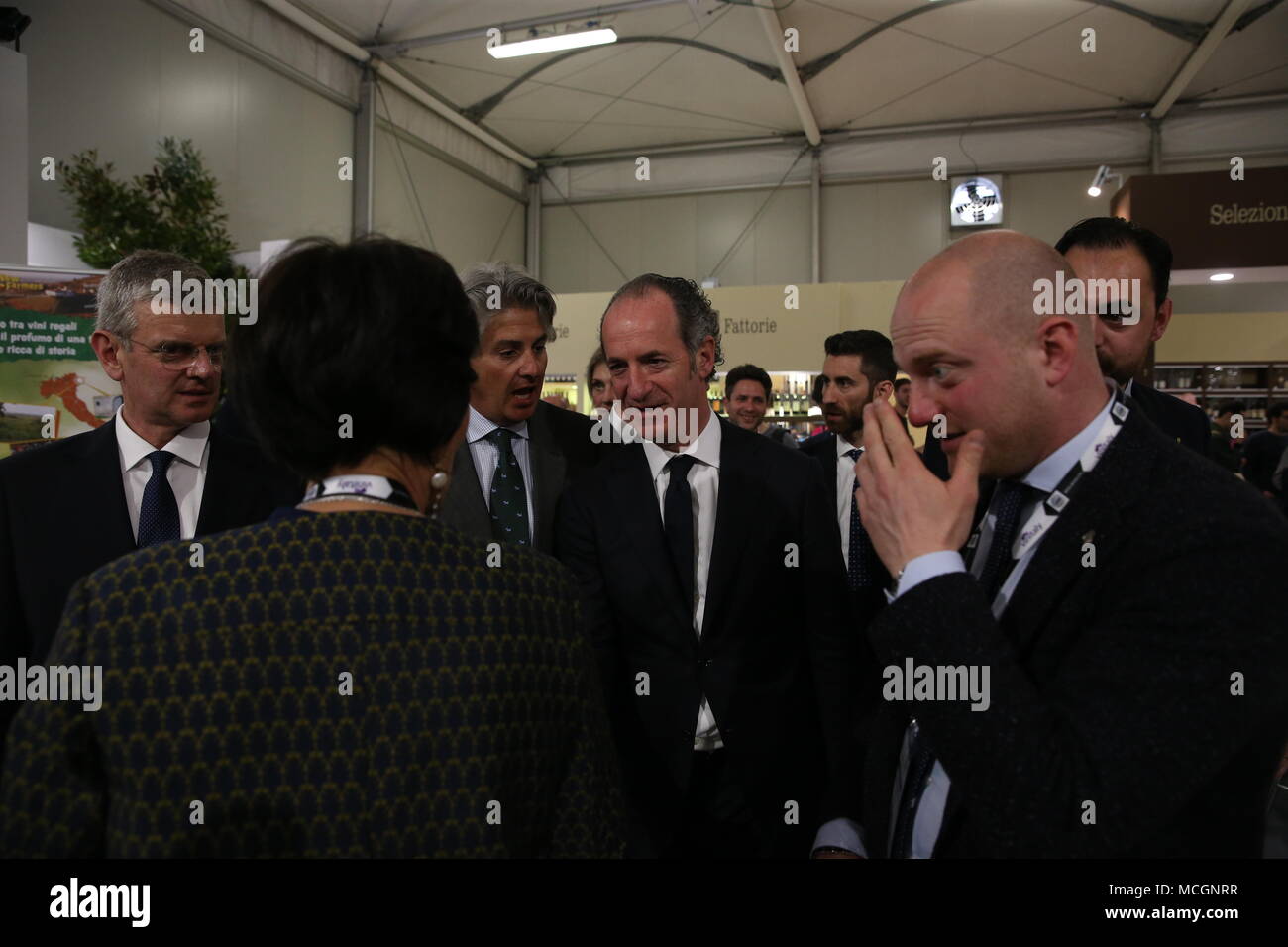 Italian politicians at Vinitaly Expo Stock Photo - Alamy