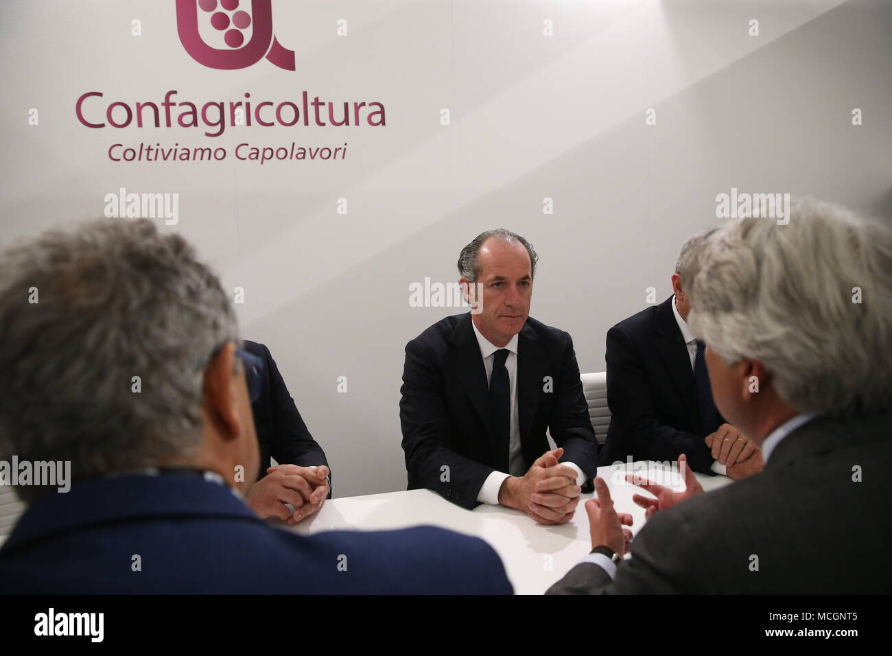 Italian politicians at Vinitaly Expo Stock Photo - Alamy