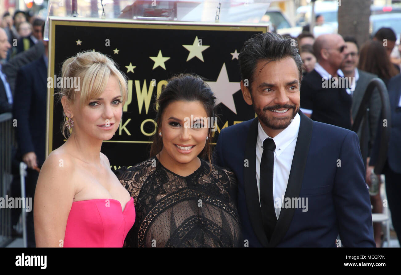 HOLLYWOOD, CA - APRIL 16: Anna Faris, Eva Longoria, Eugenio Derbez, At ...