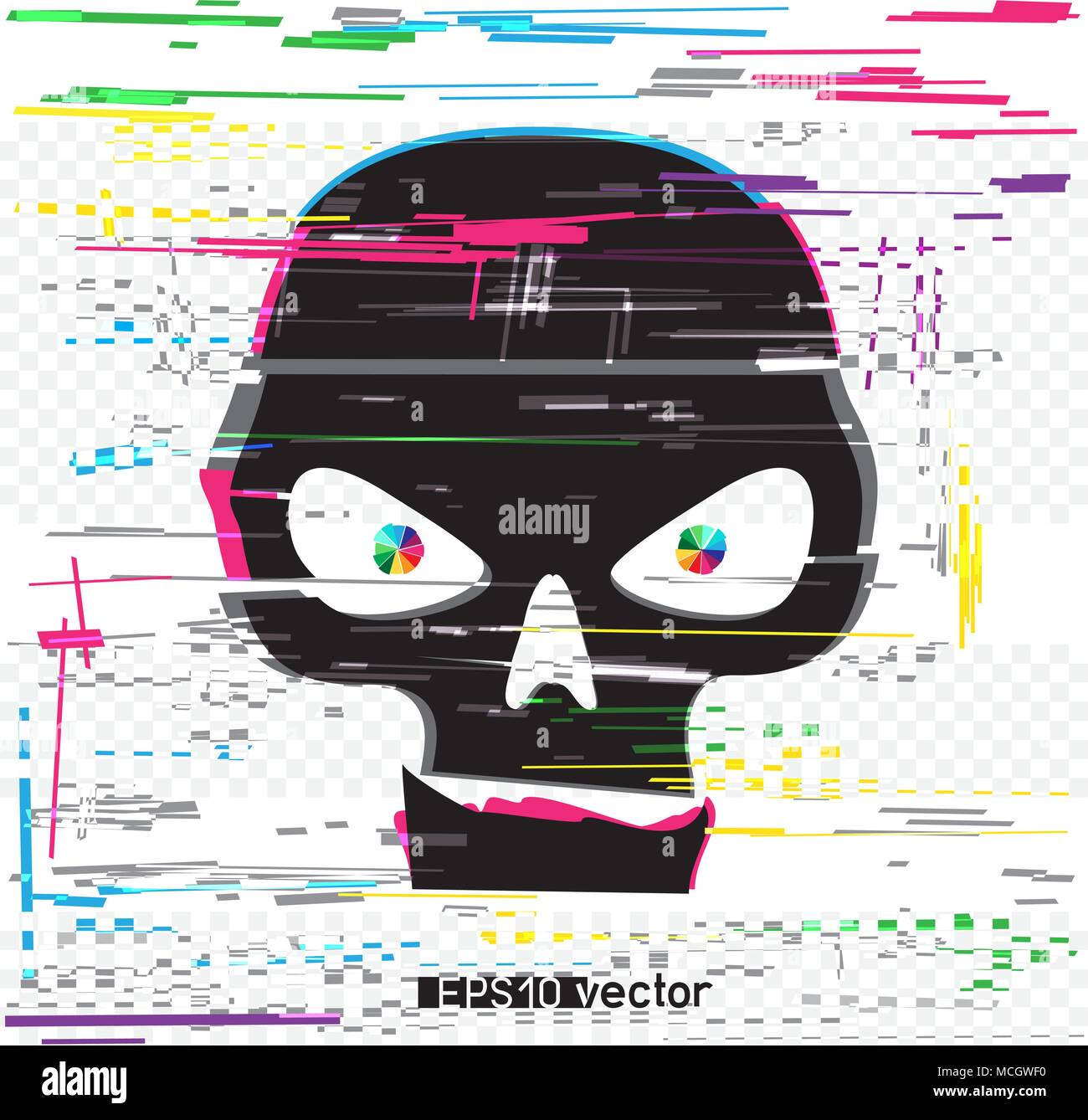 Blue hacker attack background skull hi-res stock photography and images ...