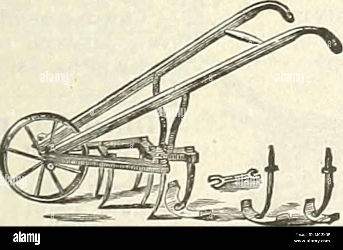 . Lee's Iron Frame Hand Wheel Hoe. Light, simple, strong, and easily ...