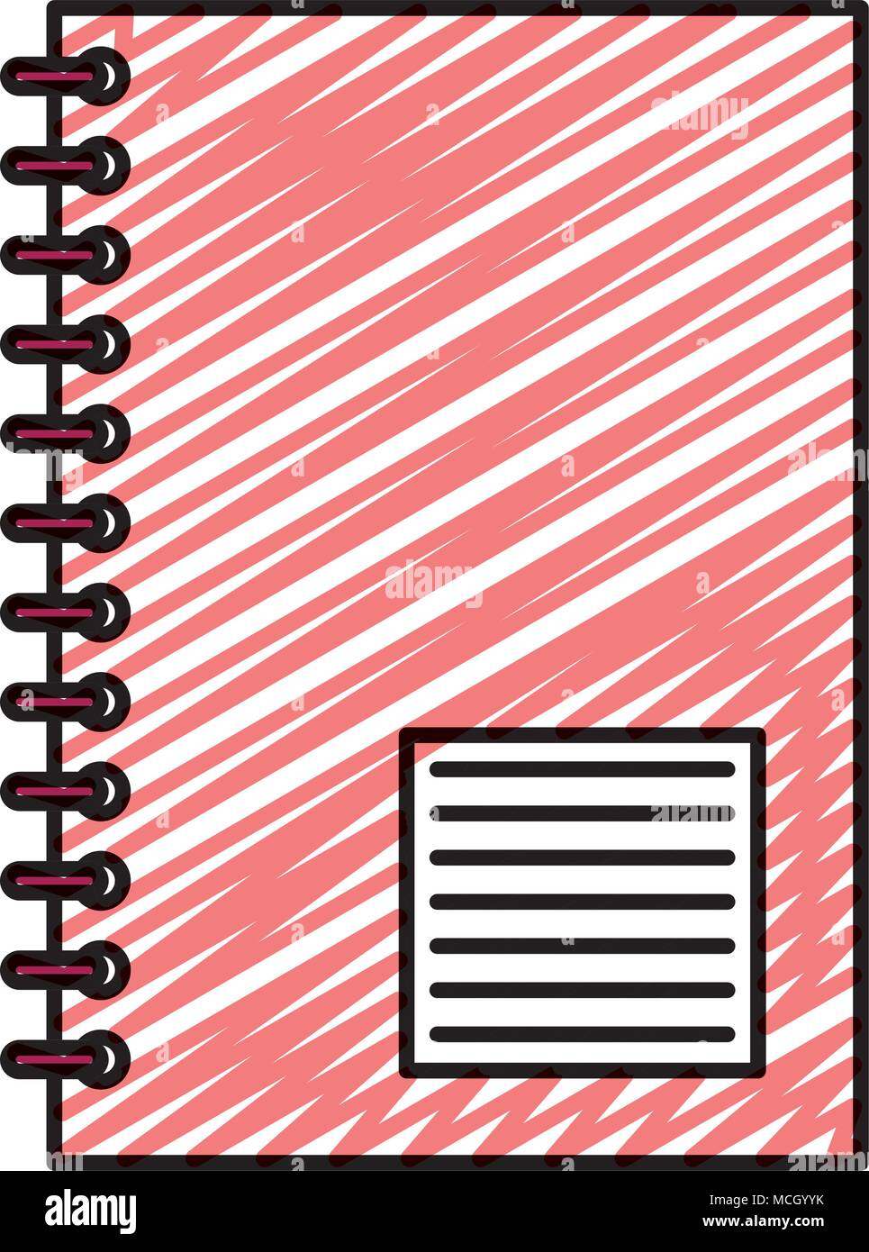doodle information notebook education school object vector illustration ...
