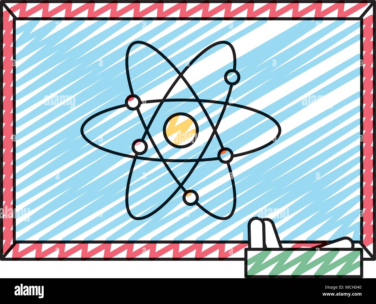 doodle blackboard frame design to school education vector illustration ...