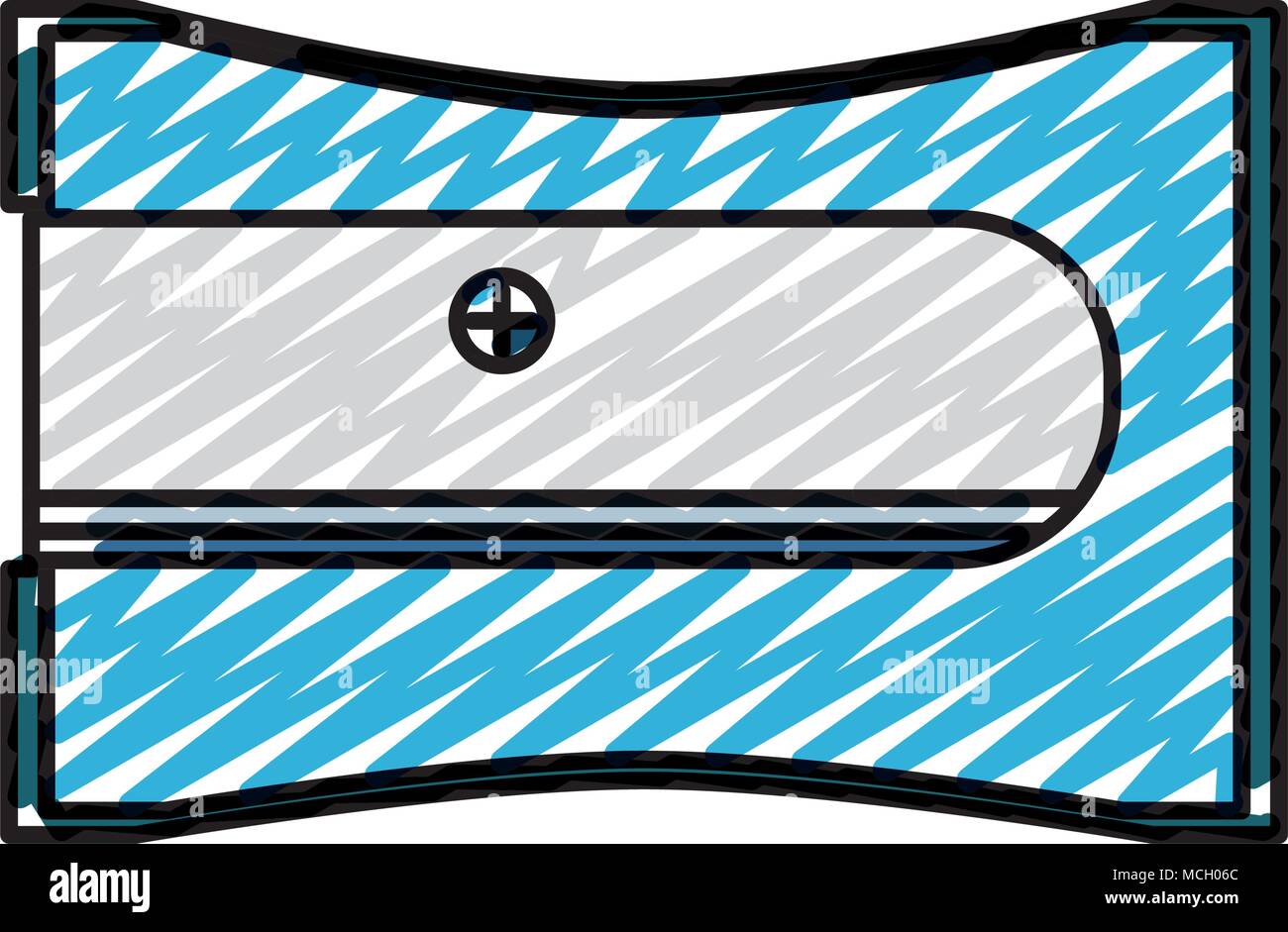 doodle sharpener metal object design to school vector illustration ...