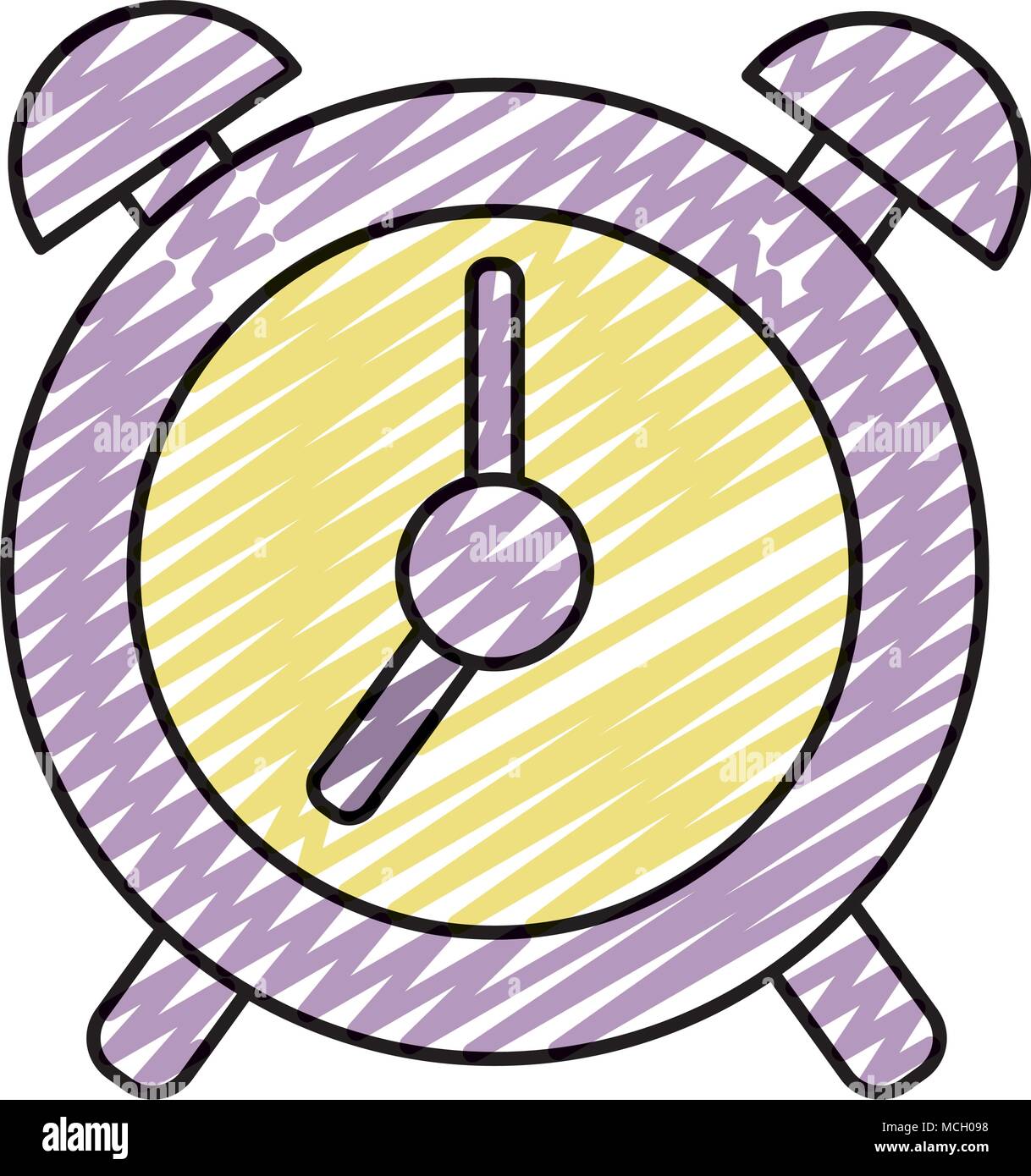 doodle circle clock time object design vector illustration Stock Vector ...