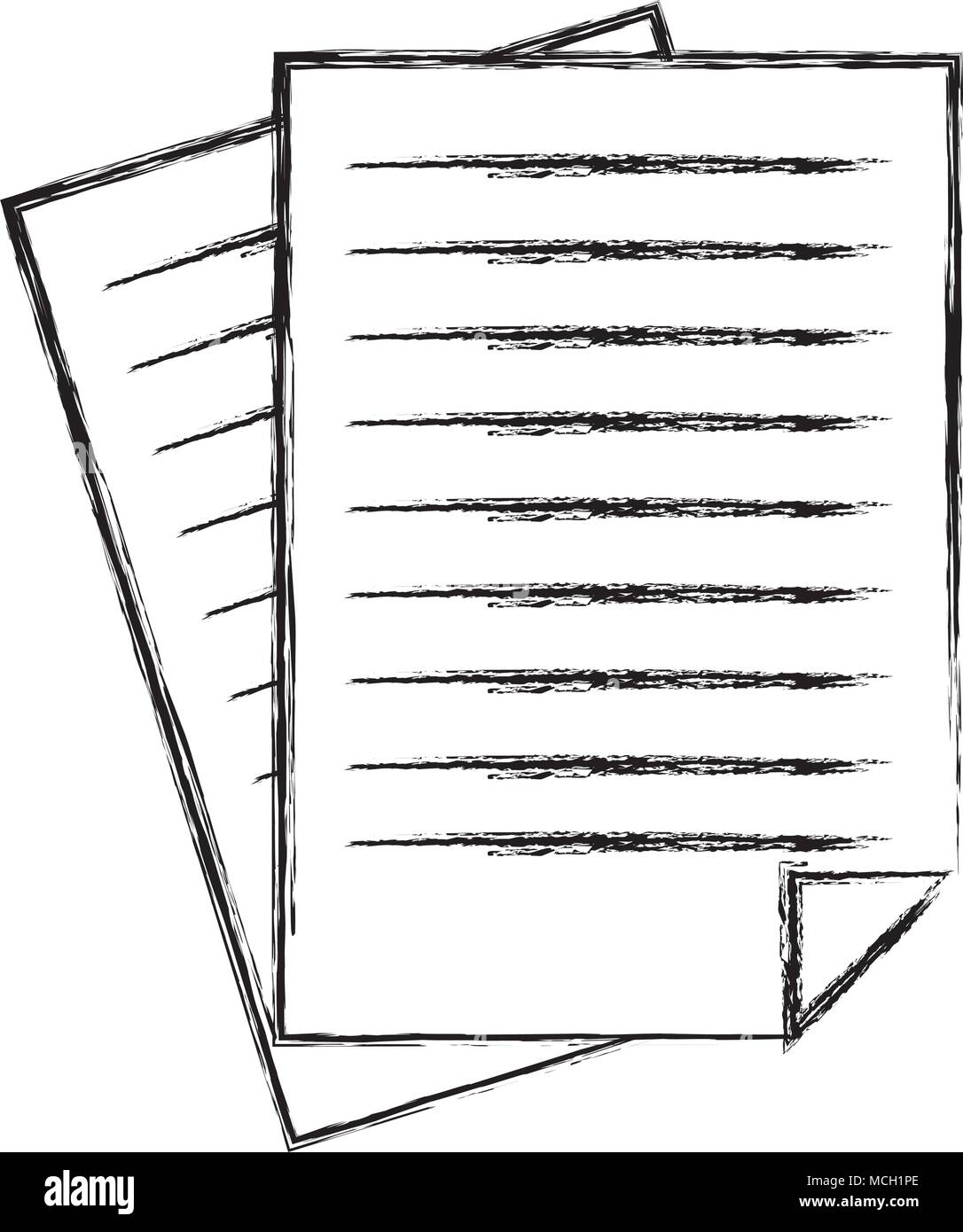 grunge information papers block school object vector illustration Stock ...