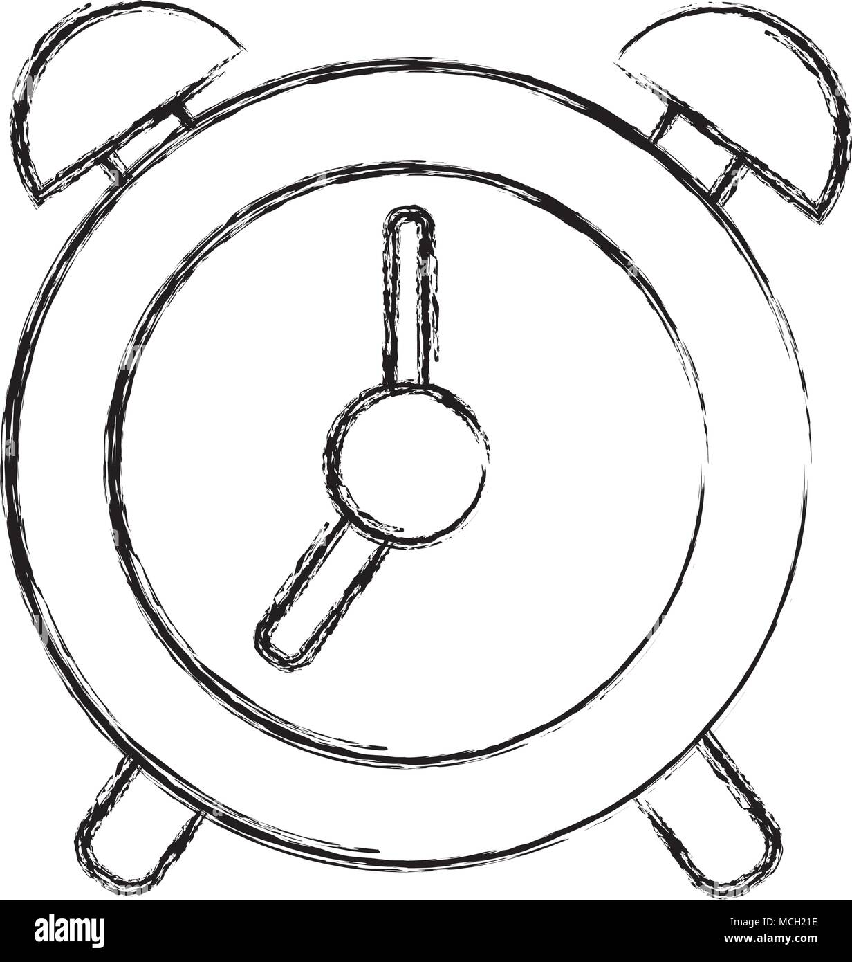 grunge circle clock time object design vector illustration Stock Vector ...