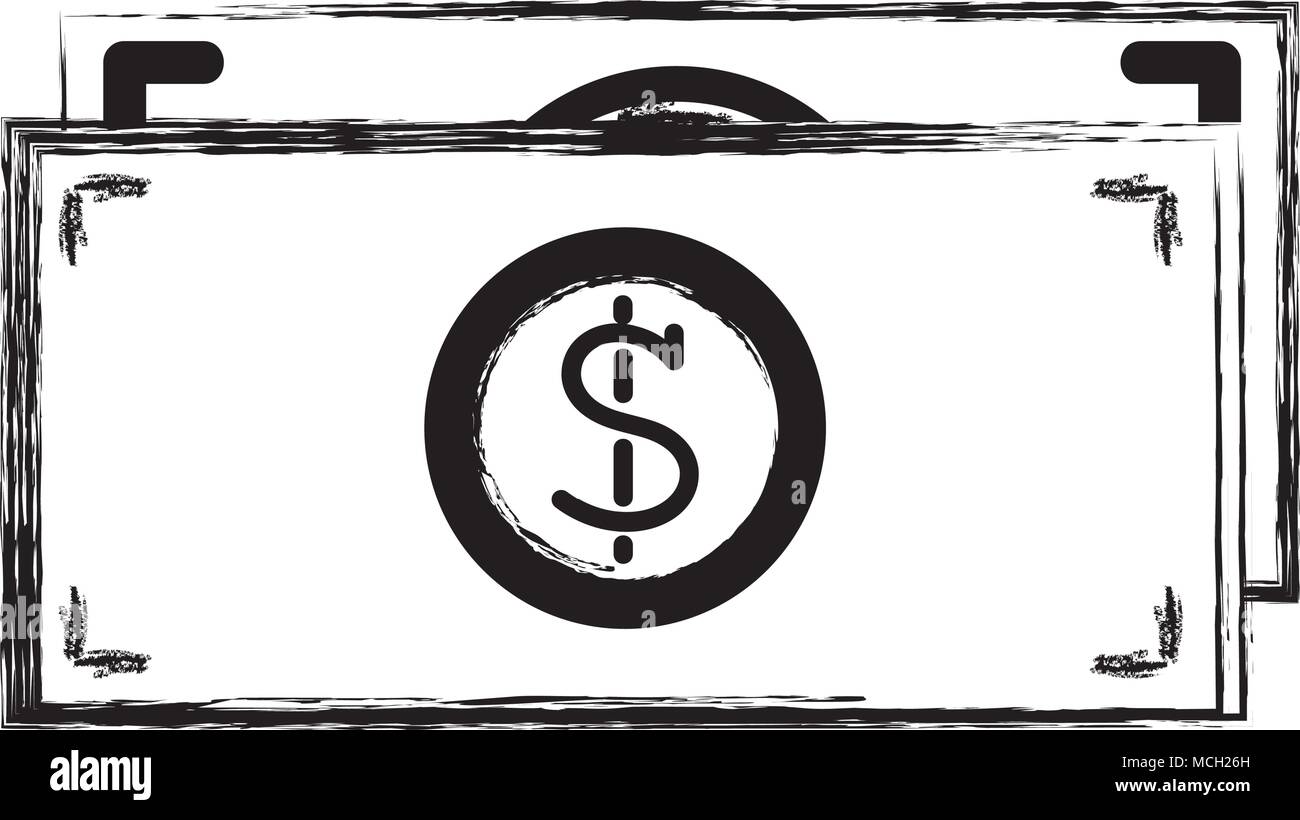 grunge economy dollar bills cash money vector illustration Stock Vector ...