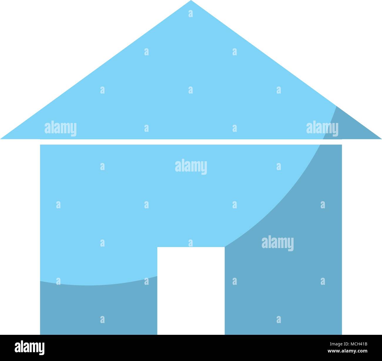 pictogram house with roof and door architecture vector illustration ...