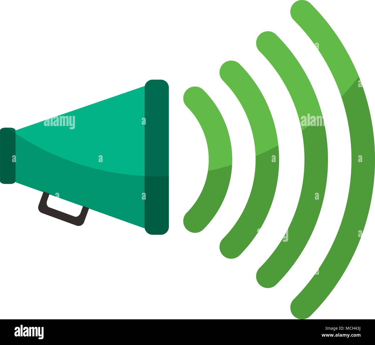 megaphone object to public alert message vector illustration Stock ...