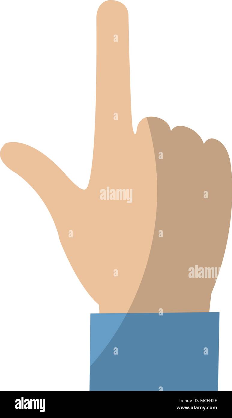 index finger up gesture sign vector illustration Stock Vector Image ...