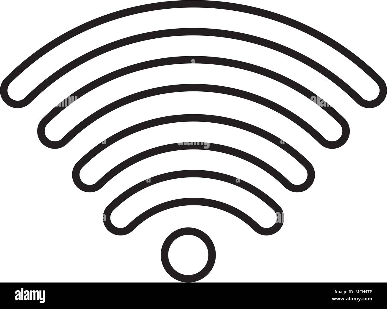 line digital wifi mobil connection signal vector illustration Stock ...