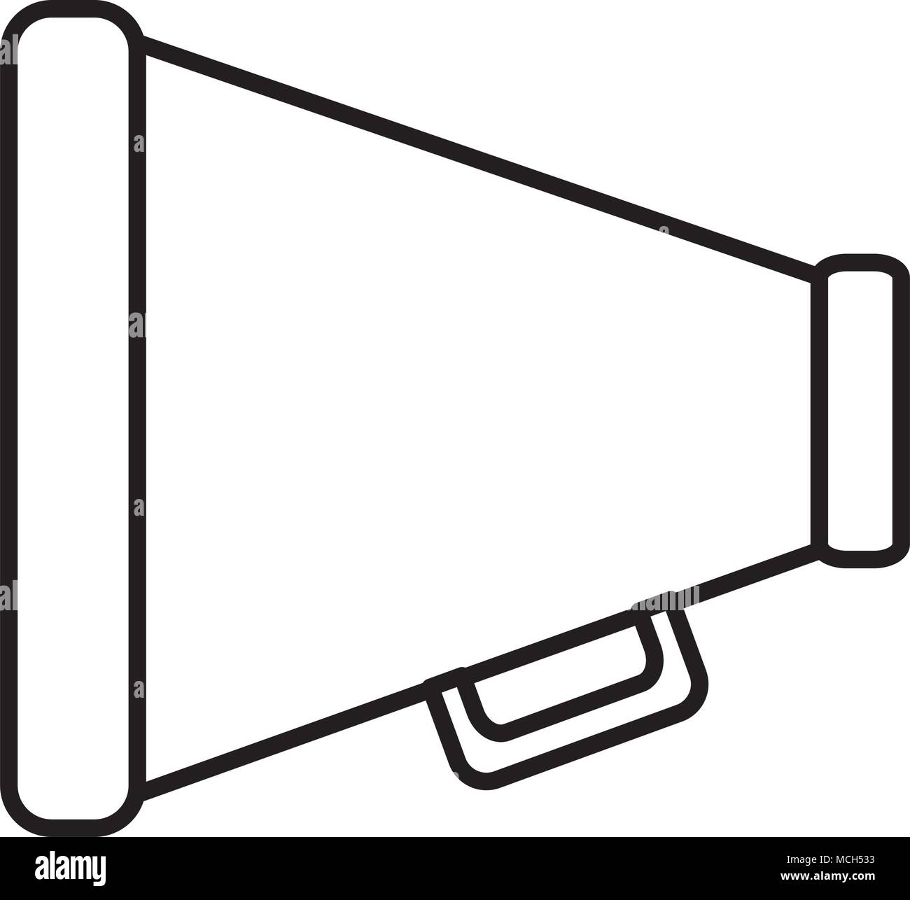 line megaphone object to announcement public message vector ...