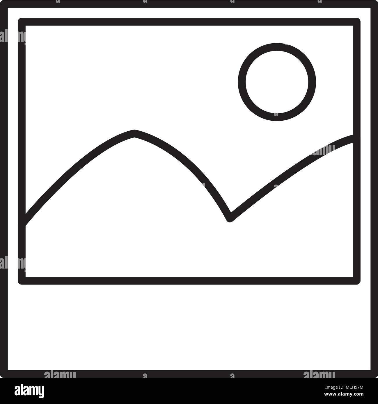 line picture image gallery art frame vector illustration Stock Vector ...