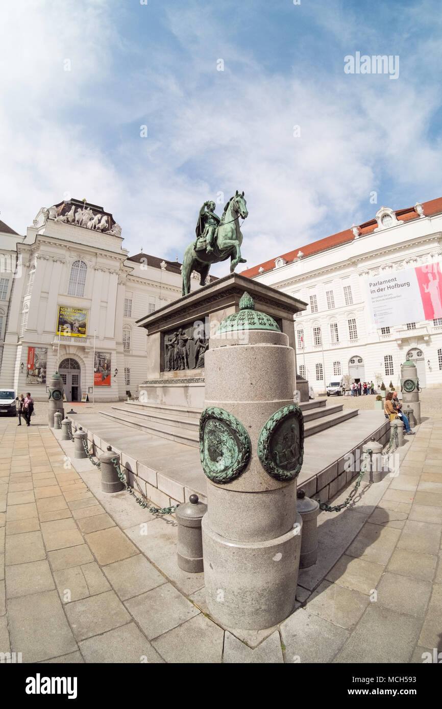 Josefsplatz with Joseph II statue in Hofburg imperial palace, Vienna ...