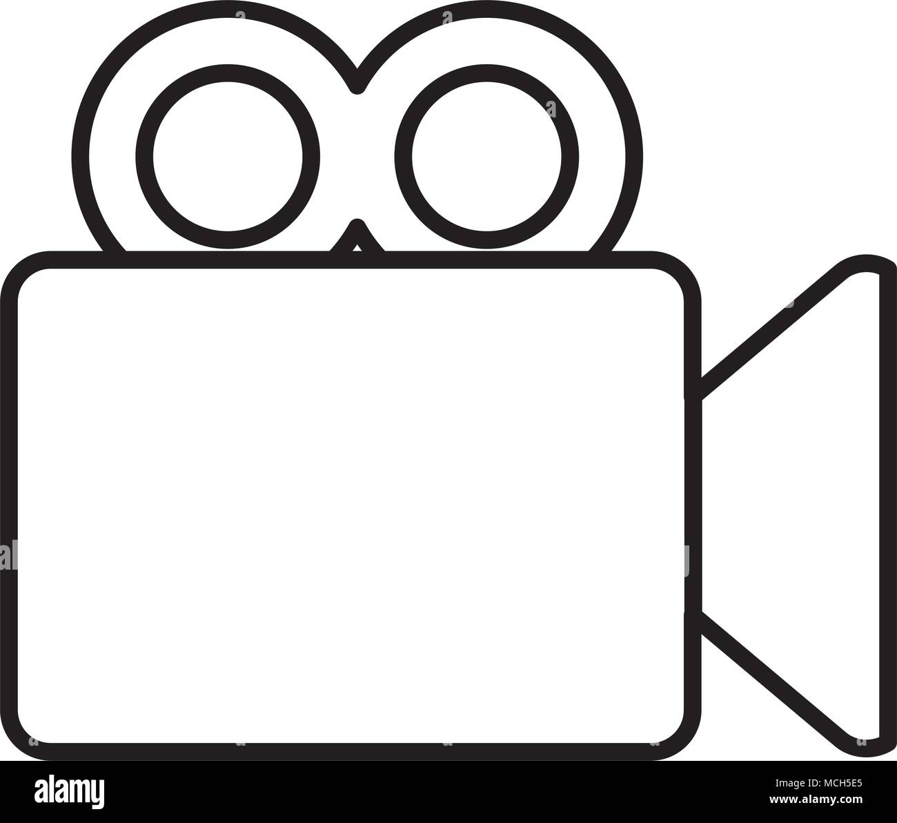 line digital video recorder media technology vector illustration Stock ...