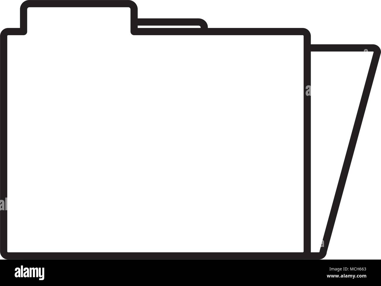 line folder file business archive data vector illustration Stock Vector ...