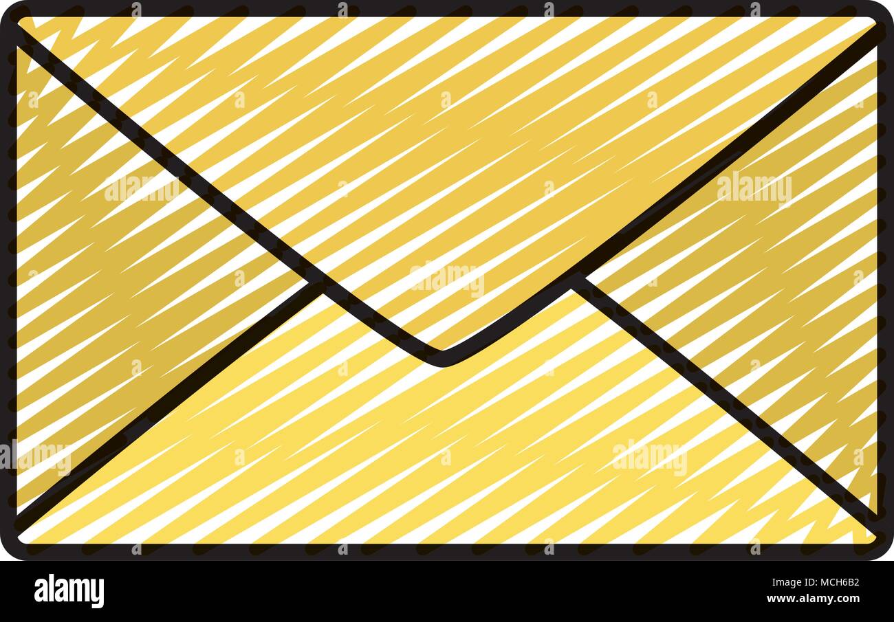 doodle typography text letter message style vector illustration Stock ...