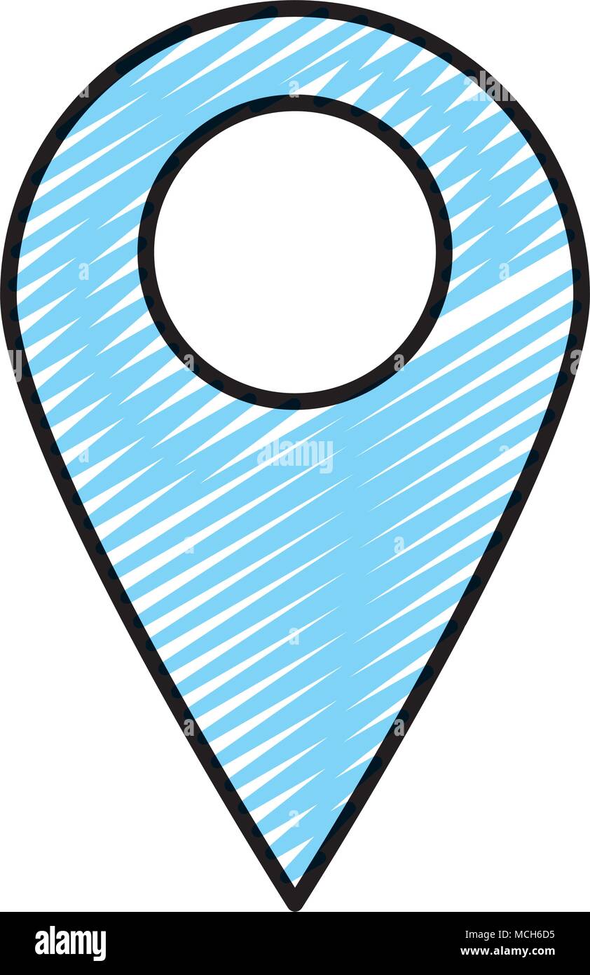 doodle destination map location explore symbol vector illustration ...