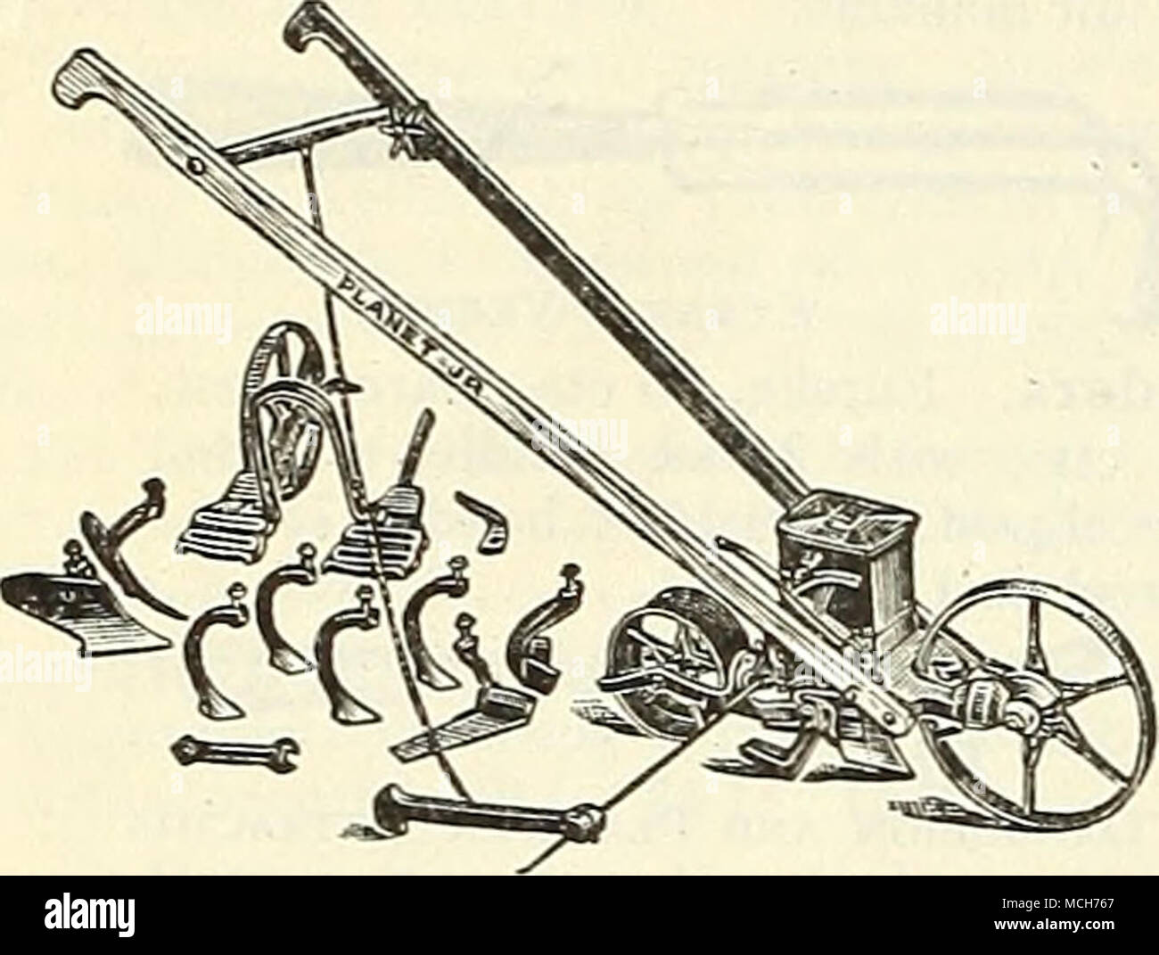 . No. 25 Planet Jr. Combined Hill and Drill Seeder and Double Wheel Hoe ...
