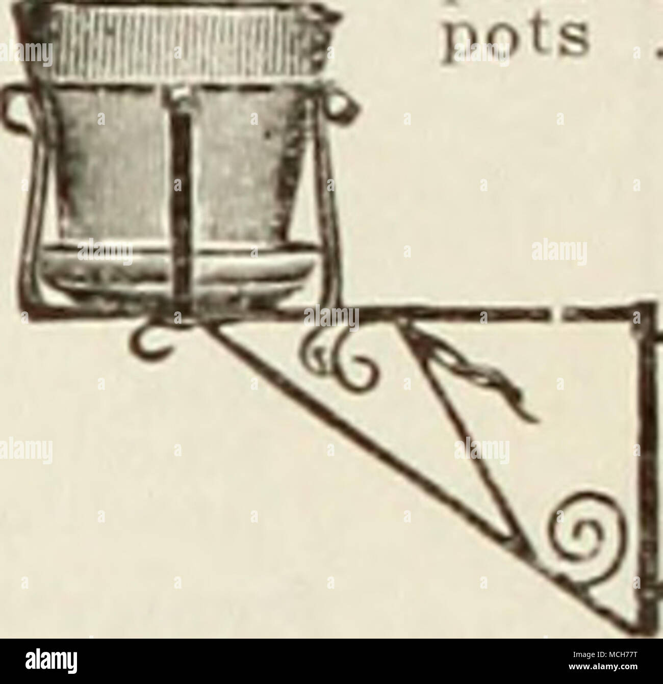 . Steel Pot Bracket Pot Hangers, made of coppered wire, for 5, 6, 7 and ...