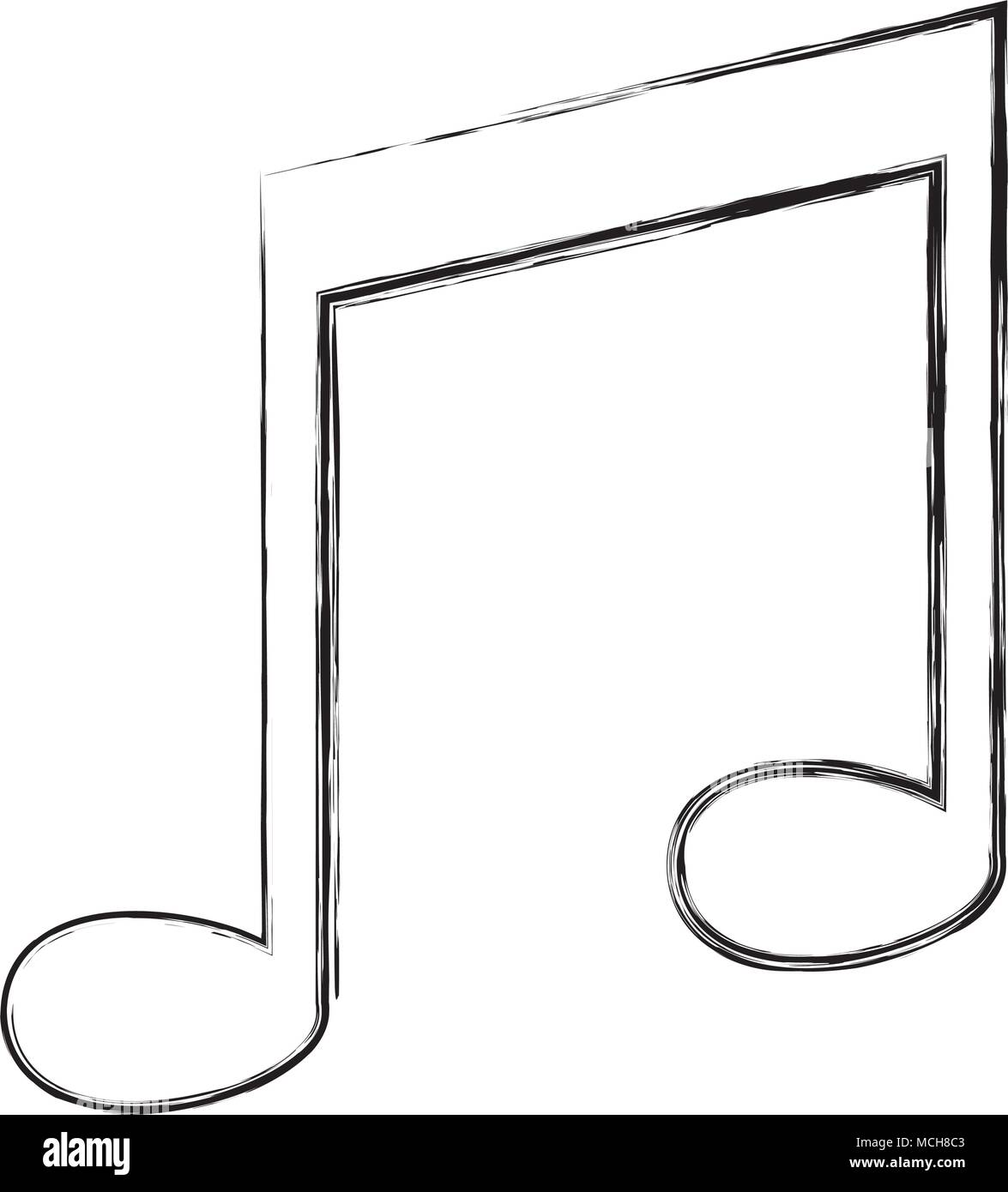 grunge rhythm music note tone sign vector illustration Stock Vector ...