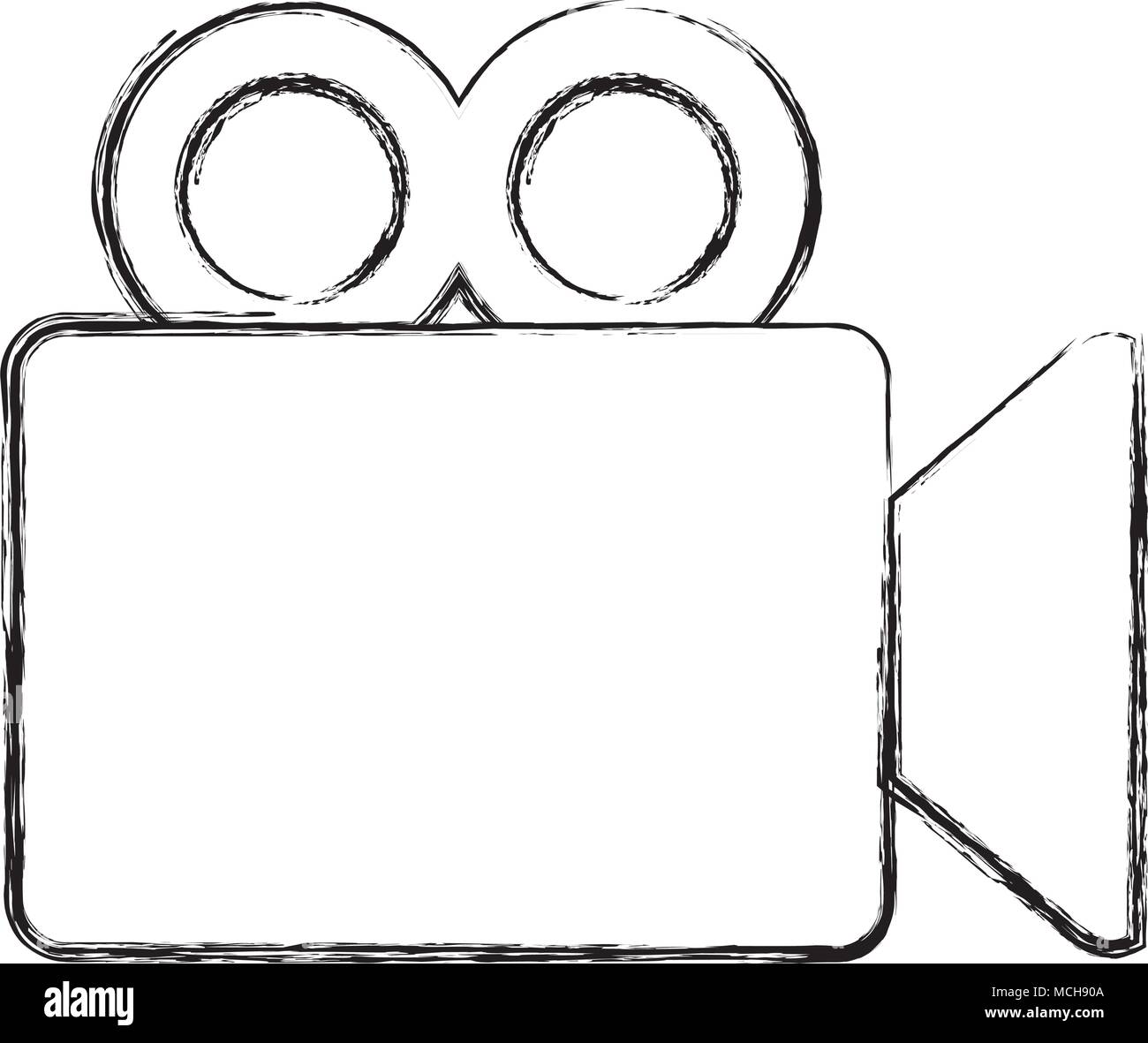 grunge digital video recorder media technology vector illustration ...