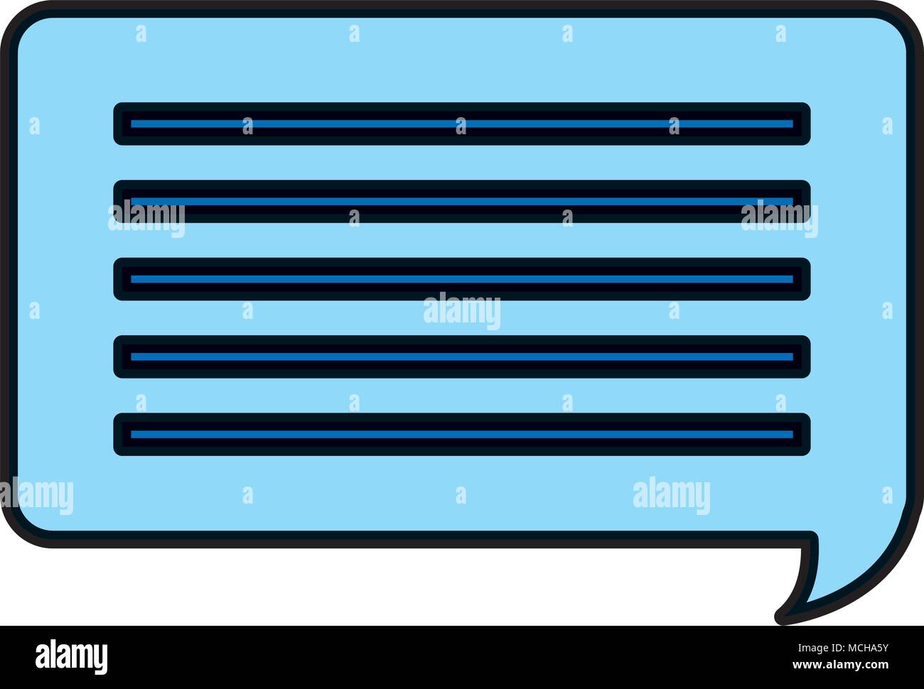 color chat bubble text note message vector illustration Stock Vector ...