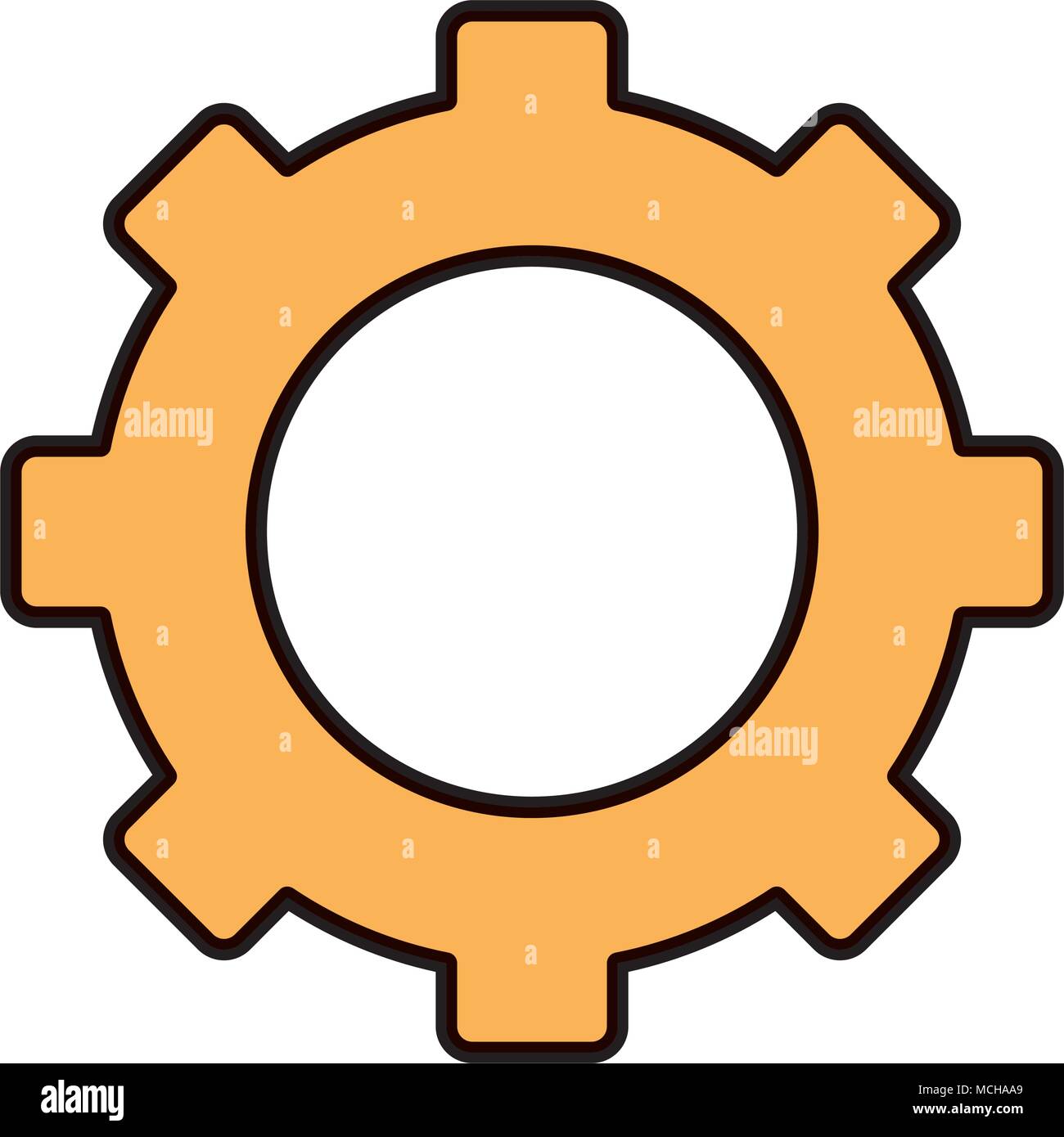 color industry gear technical machinery engineering vector illustration ...