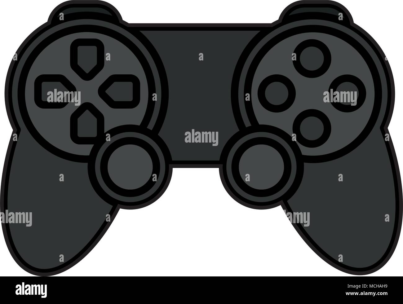 color videogame controller play console object vector illustration ...