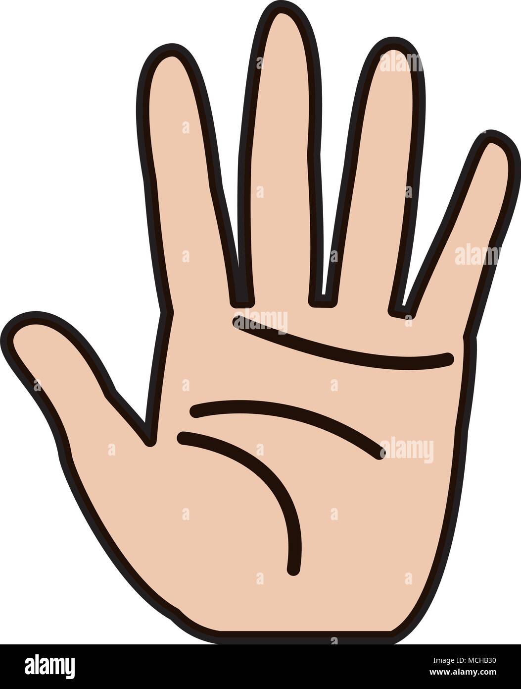 color stop gesture hand sign expression vector illustration Stock ...