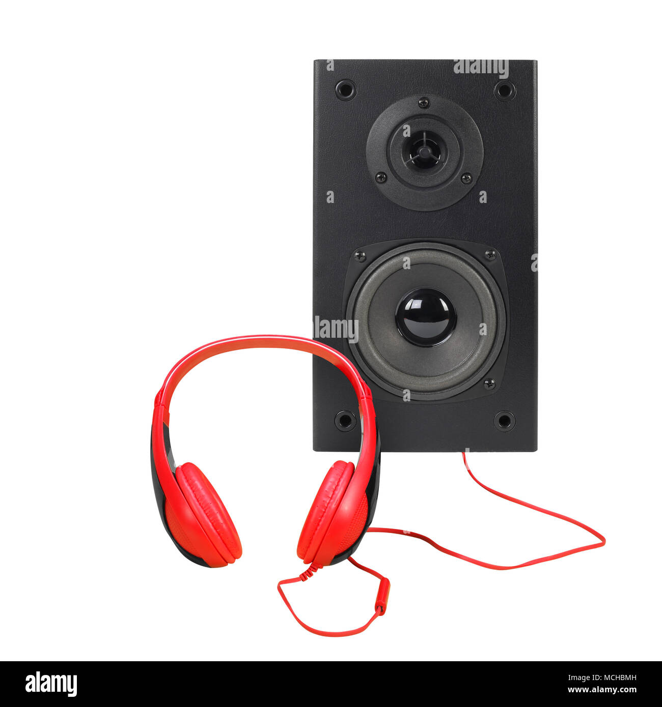 Music and sound - Front view line array loudspeaker enclosure cabinet ...