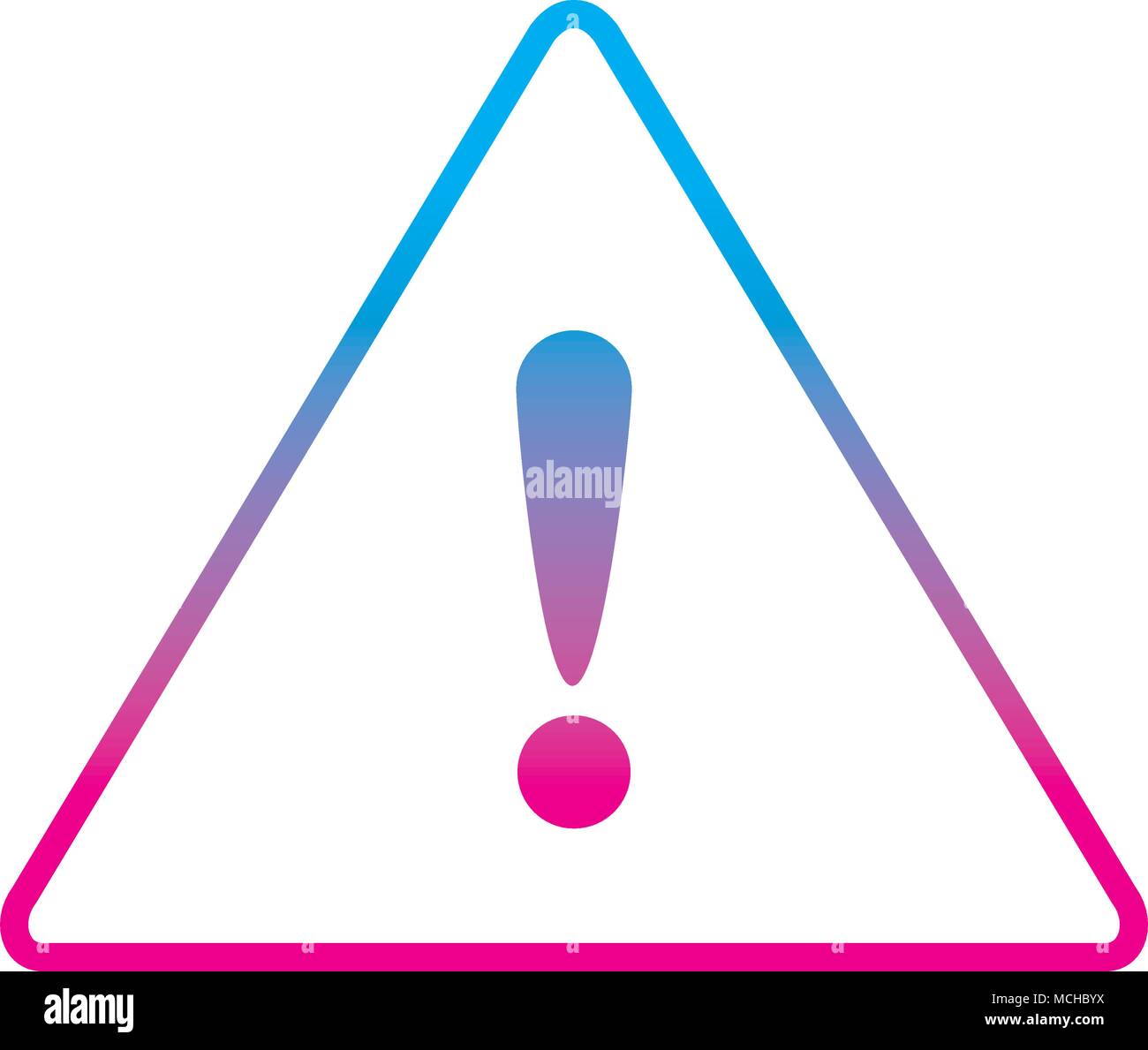 degraded line warning danger caution emblem sign vector illustration ...