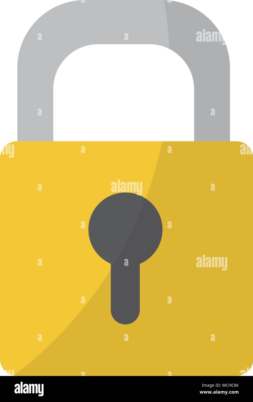 close security padlock object protection vector illustration Stock ...