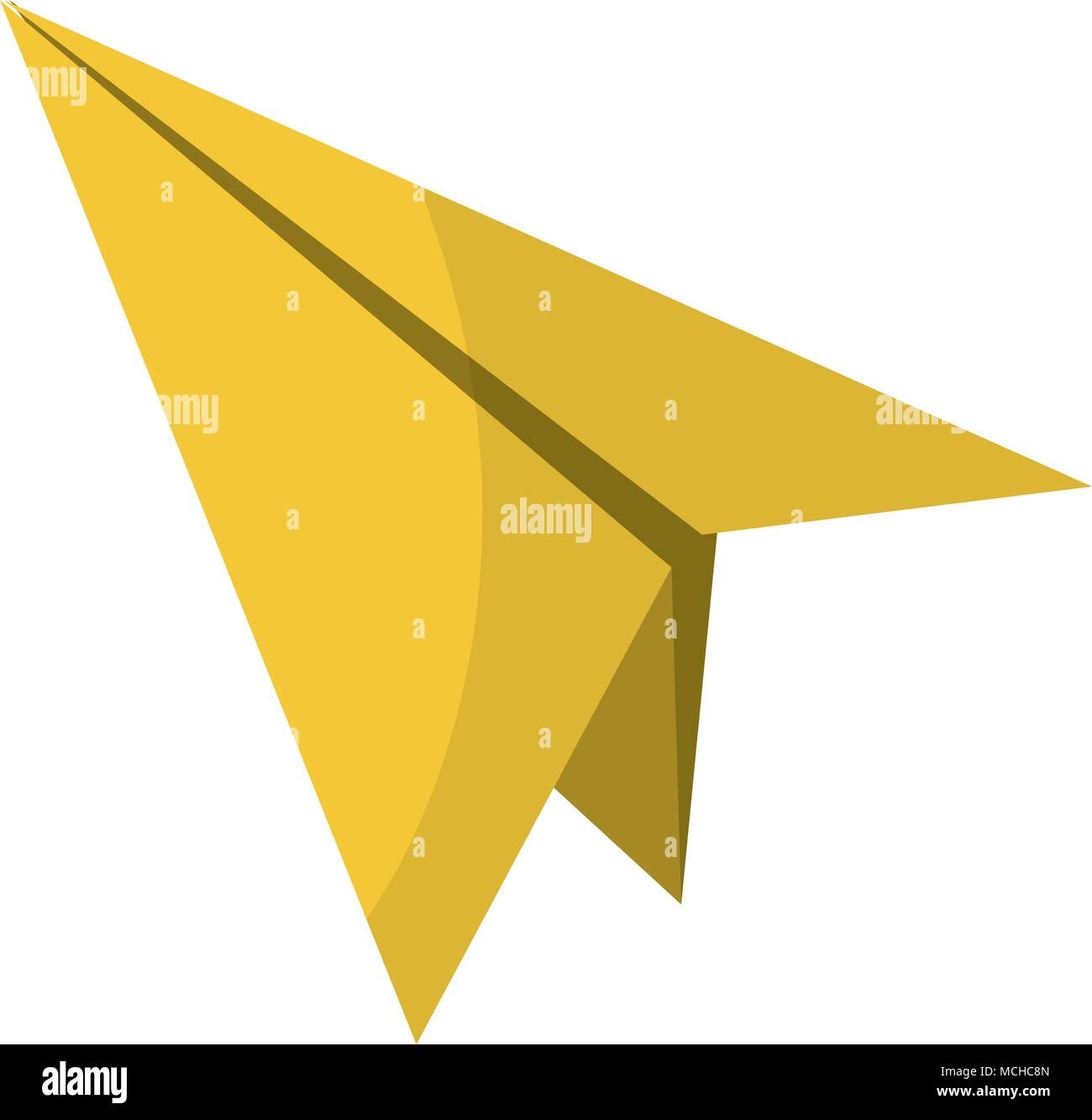 paper airplane fly origami object vector illustration Stock Vector ...