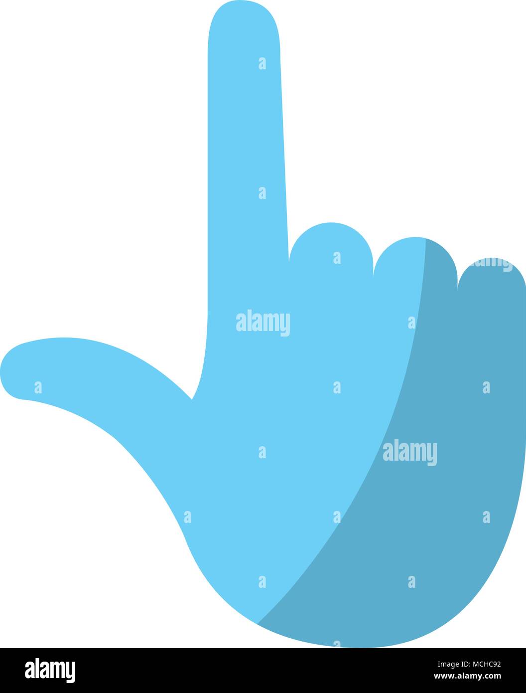 pictogram index finger up gesture vector illustration Stock Vector ...