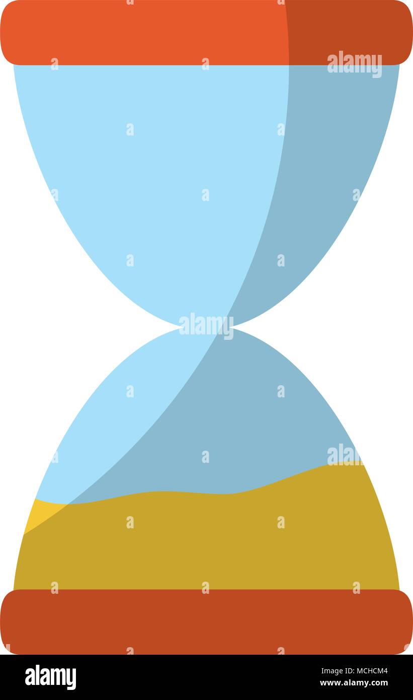 sand hourglass countdown object time vector illustration Stock Vector ...