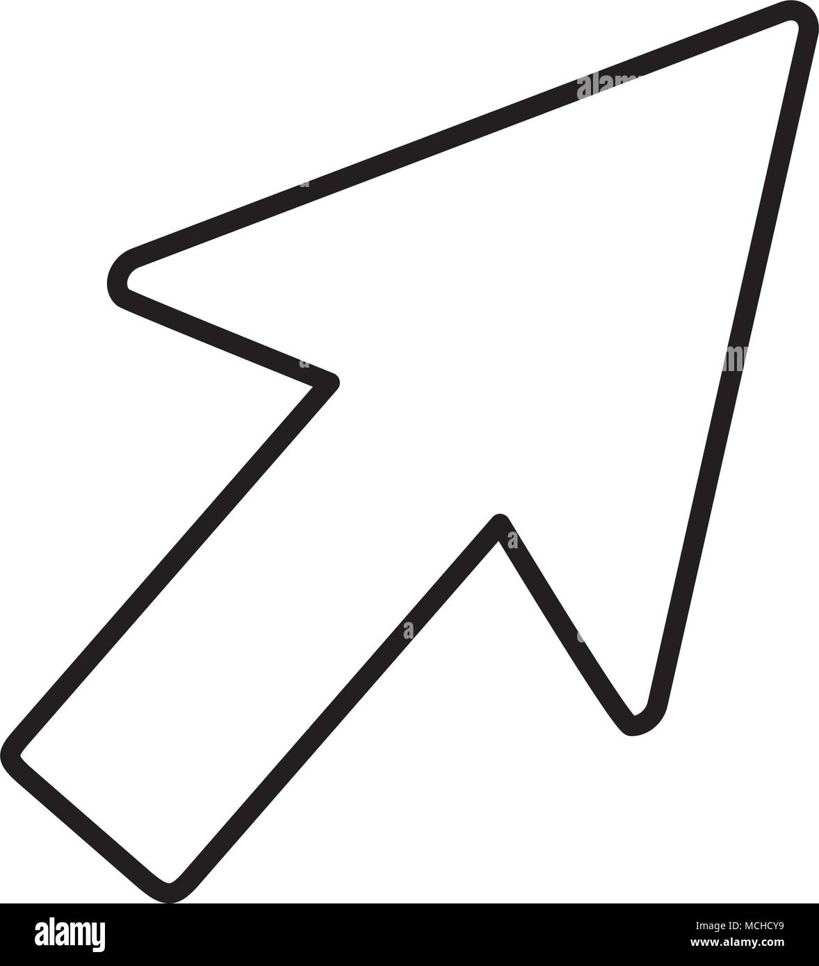 line interface mouse cursor computer sign vector illustration Stock ...