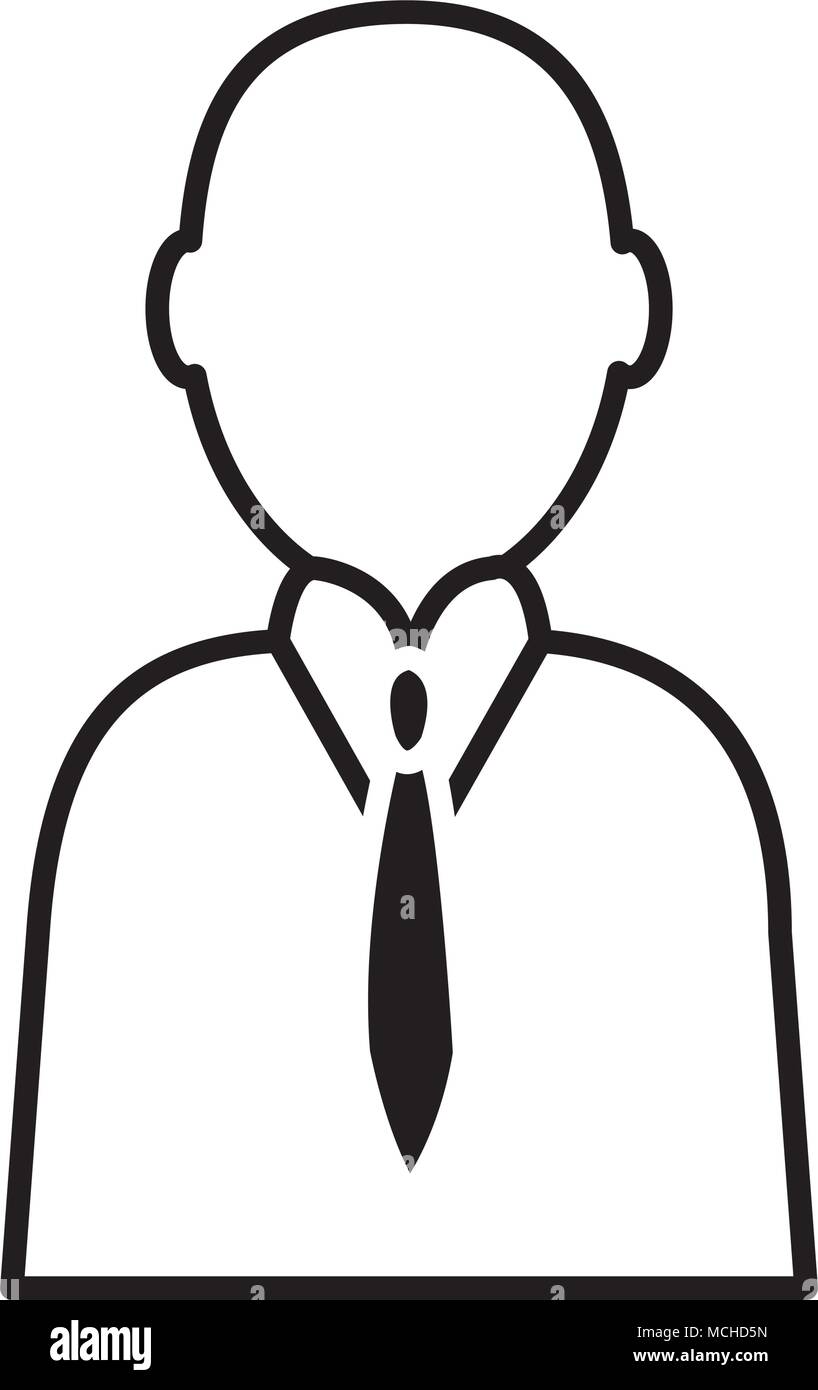 line pictogram man with elegant suit and tie vector illustration Stock ...