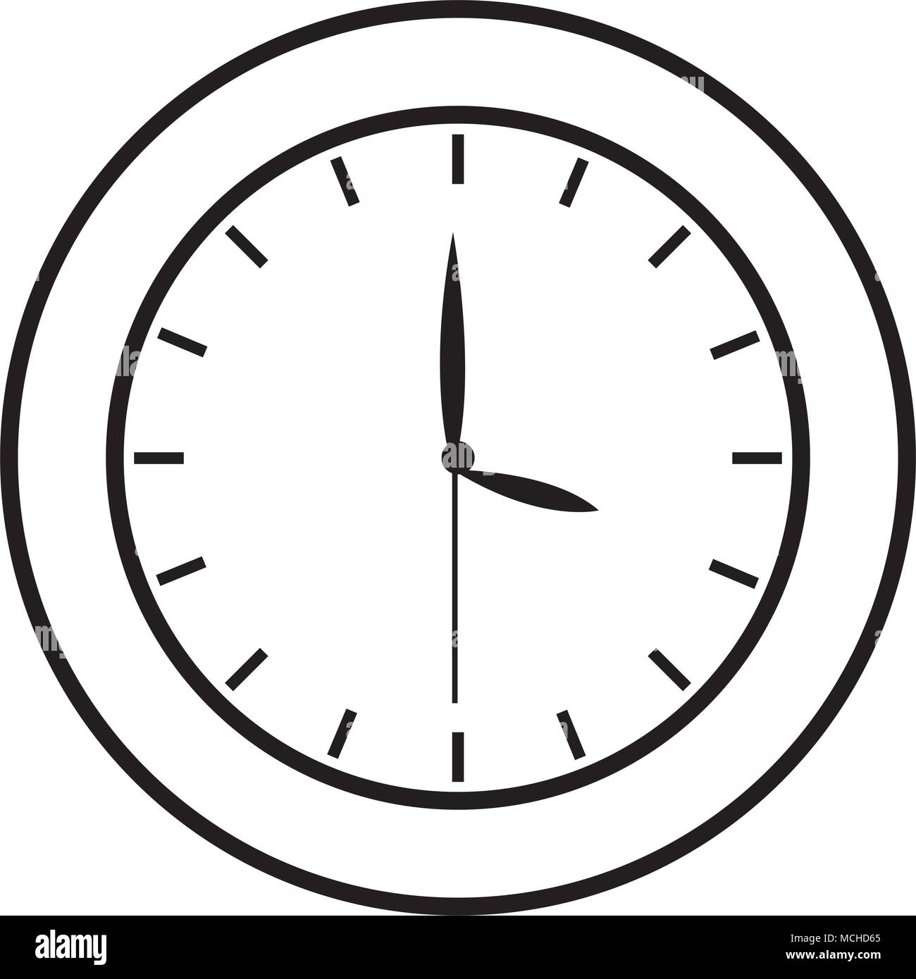line circle clock object to time design vector illustration Stock ...