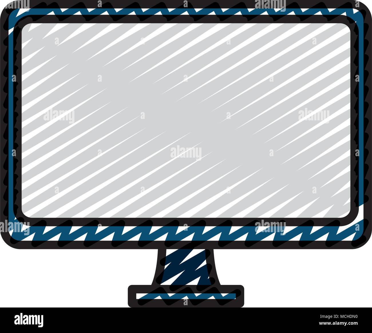 doodle electronic computer screen service technology vector ...