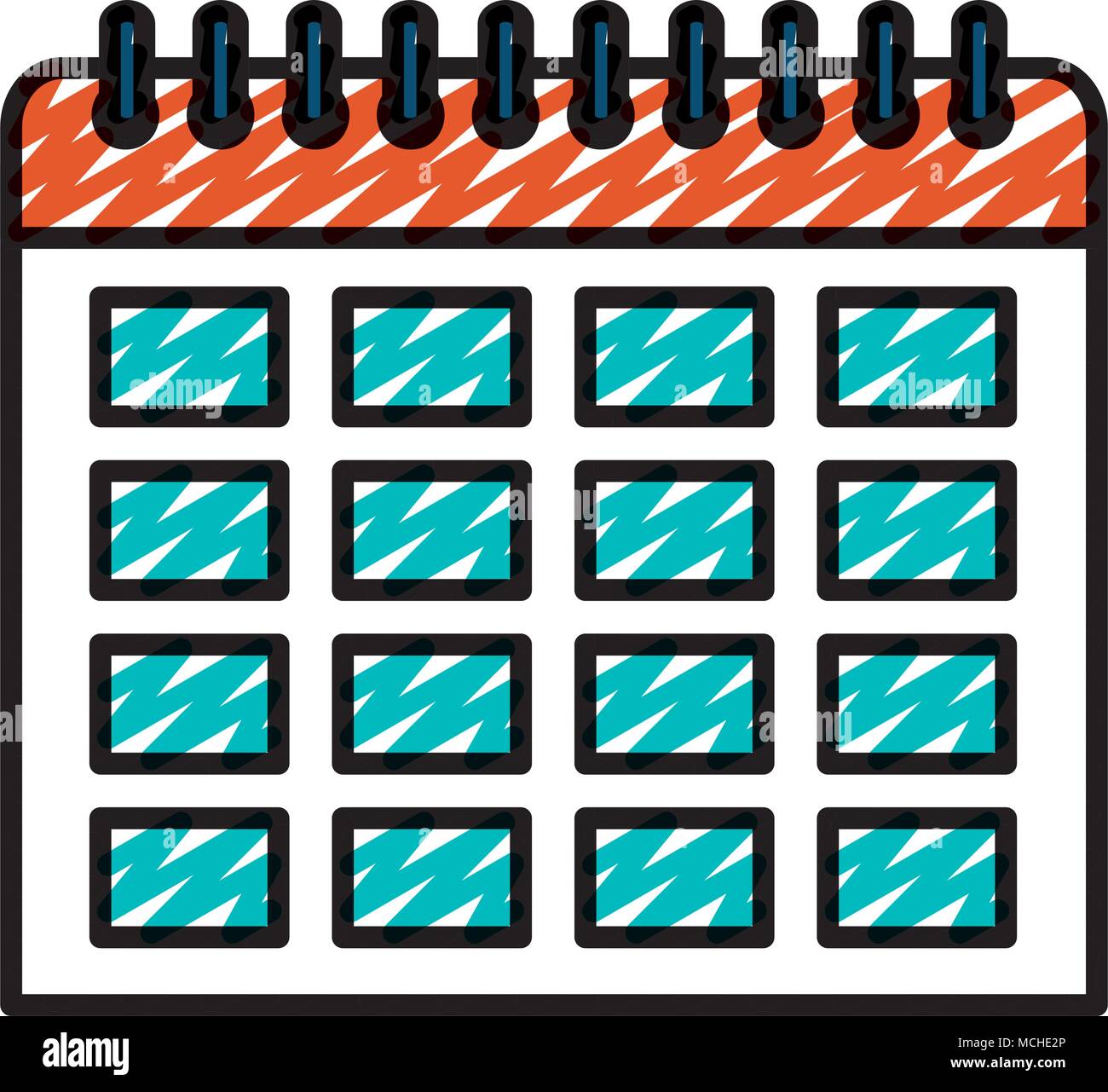 doodle event calendar information event day vector illustration Stock ...