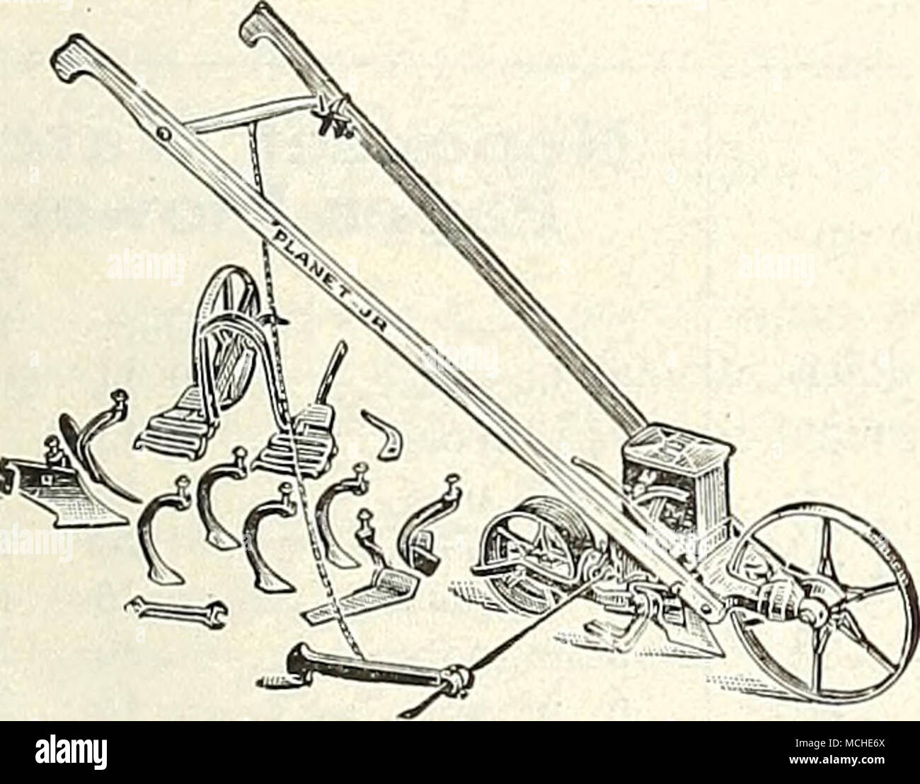 . No. 25 Planet Jr. Combined Hill and Drill Seeder and Double Wheel Hoe ...