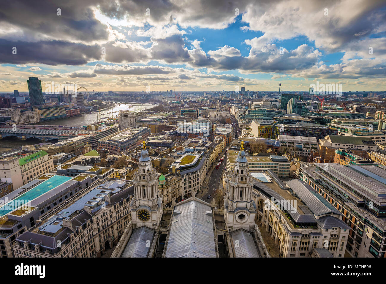 London, England - Panoramic skyline view of London taken from St. Paul ...